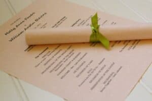 8 Unique & Alternative Ways to Display Your Wedding Program - Bespoke ...