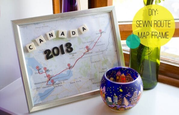 Home DIY: How To Make A Sewn Route Map! - Bespoke-Bride: Wedding Blog