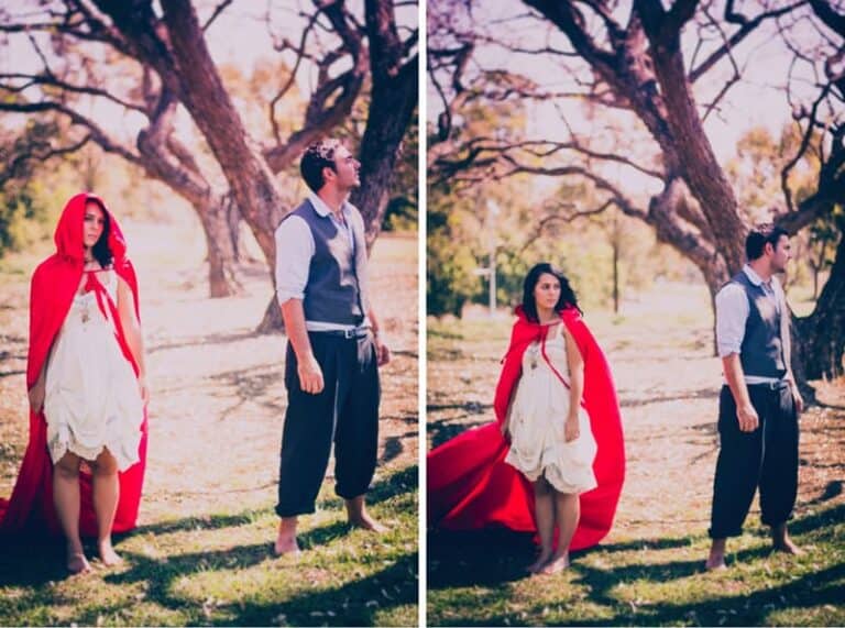 A little red riding hood themed engagement shoot | Bespoke-Bride ...