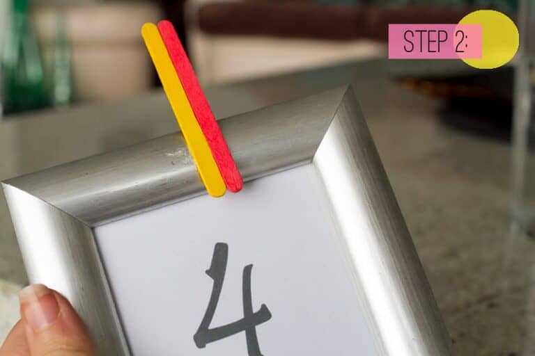How to make Rainbow Table Numbers using Lollipop sticks | Bespoke-Bride ...