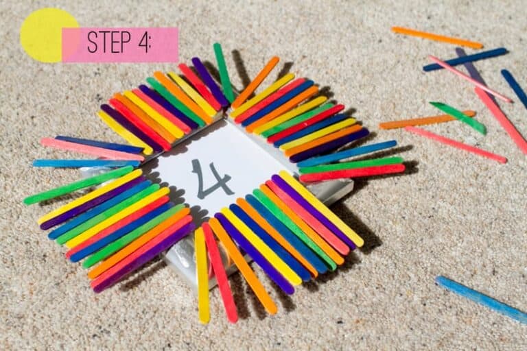 How to make Rainbow Table Numbers using Lollipop sticks | Bespoke-Bride ...