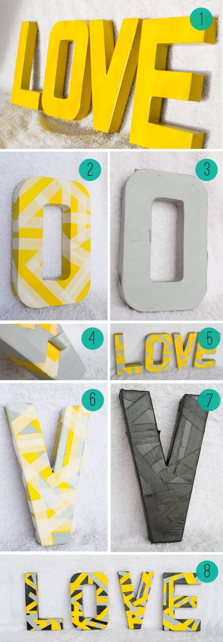 Wedding DIY: How To Make Geometric Love Letters | Bespoke-Bride ...