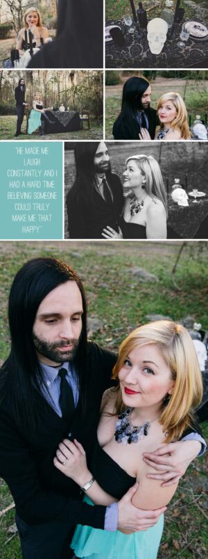 A Dark Horroresque Engagement Shoot Dusted With a Love of Nature ...