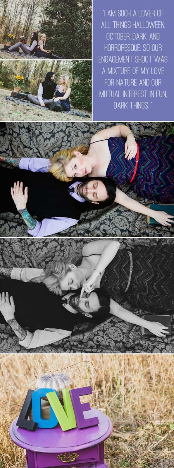 A Dark Horroresque Engagement Shoot Dusted With a Love of Nature ...