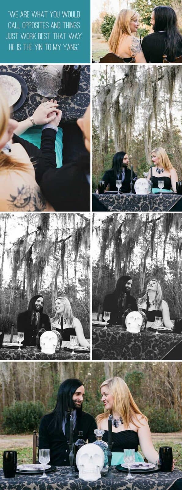 A Dark Horroresque Engagement Shoot Dusted With a Love of Nature ...