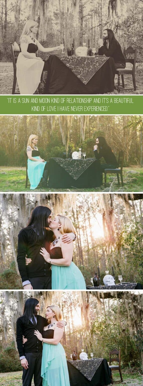 A Dark Horroresque Engagement Shoot Dusted With a Love of Nature ...