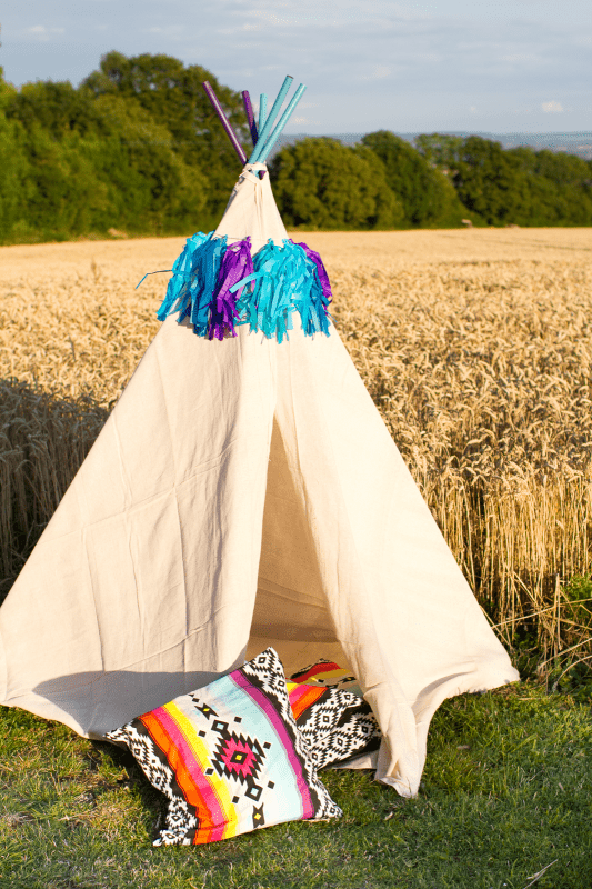 How to make a DIY Mini Tipi Teepee Summer Tent | DIY Wedding Blog | UK ...