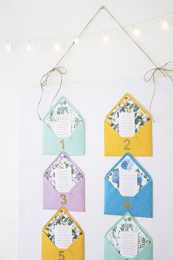 Envelope Table Plan | Bespoke-Bride: Wedding Blog