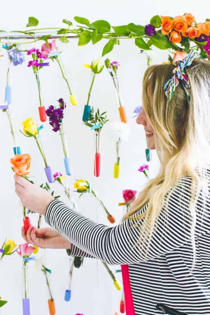 DIY COLOUR BLOCKED TEST TUBE TABLE PLAN | Bespoke-Bride: Wedding Blog