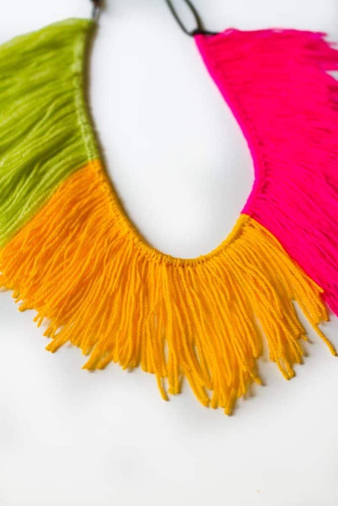 MAKE THIS BRIGHT & BOLD FRINGE NECKLACE | Bespoke-Bride: Wedding Blog
