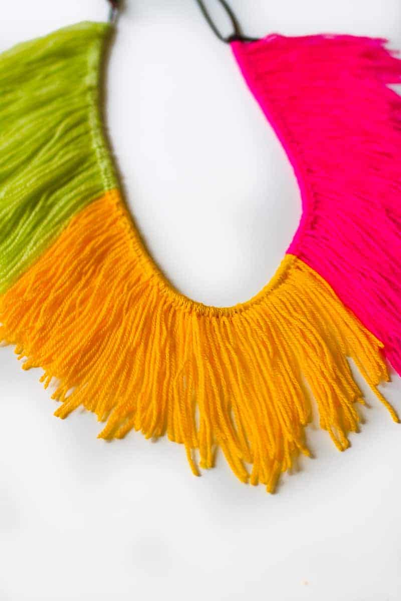 MAKE THIS BRIGHT & BOLD FRINGE NECKLACE | Bespoke-Bride: Wedding Blog