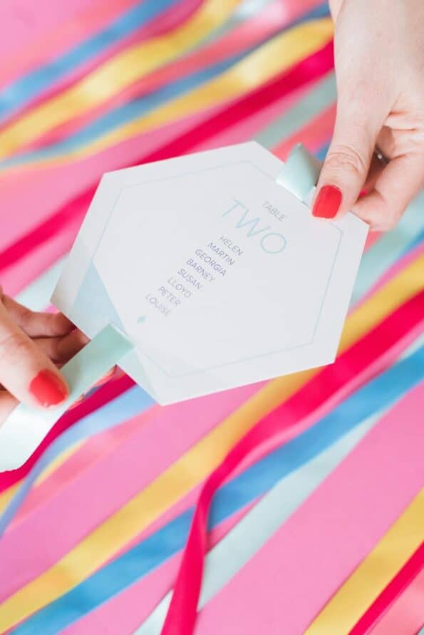 THIS RIBBON TABLE PLAN IS THE PERFECT DIY FOR COLOUR LOVERS! | Bespoke ...