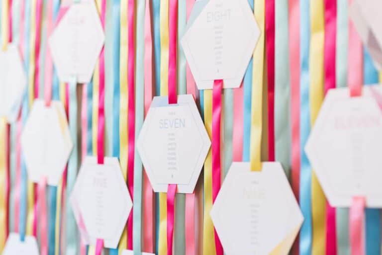THIS RIBBON TABLE PLAN IS THE PERFECT DIY FOR COLOUR LOVERS! | Bespoke ...