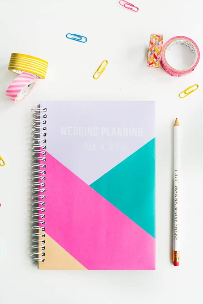 GET YOUR WEDDING NOTEBOOK PLANNER WITH GEOMETRIC FREE PRINTABLE LIKE A ...