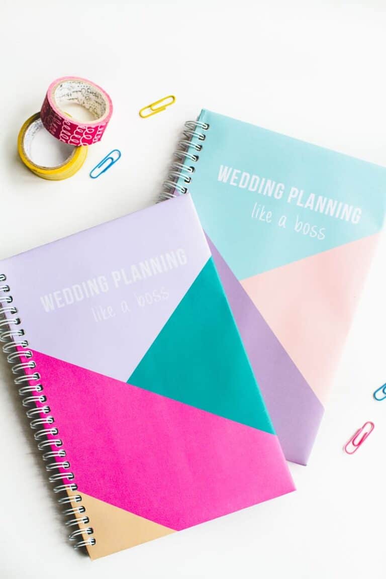 GET YOUR WEDDING NOTEBOOK PLANNER WITH GEOMETRIC FREE PRINTABLE LIKE A ...