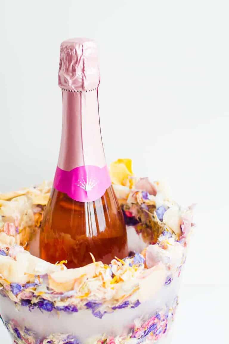 DIY FLORAL CONFETTI ICE BUCKET | Bespoke-Bride: Wedding Blog