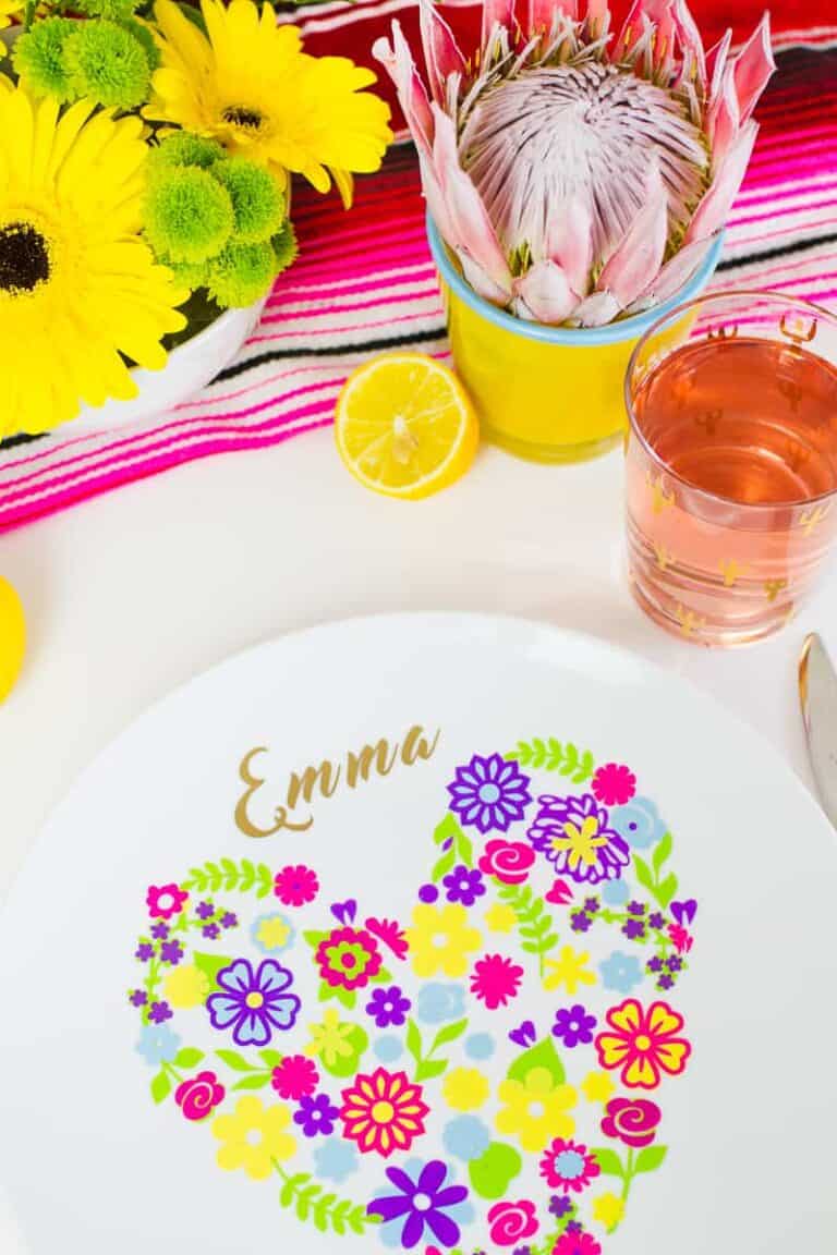 DIY FLORAL PLATE PLACE SETTING FOR YOUR COLOURFUL WEDDING TABLE DECOR ...