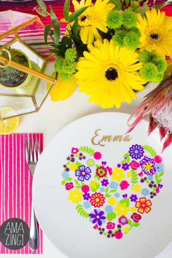 DIY FLORAL PLATE PLACE SETTING FOR YOUR COLOURFUL WEDDING TABLE DECOR ...