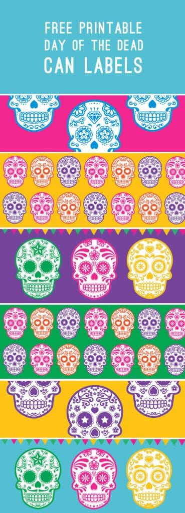 FREE PRINTABLE DAY OF THE DEAD CAN TIN LABELS FOR HALLOWEEN | Bespoke ...