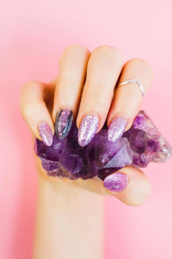 GEODE AMETHYST NAIL TUTORIAL MANICURE DIY | Bespoke-Bride: Wedding Blog