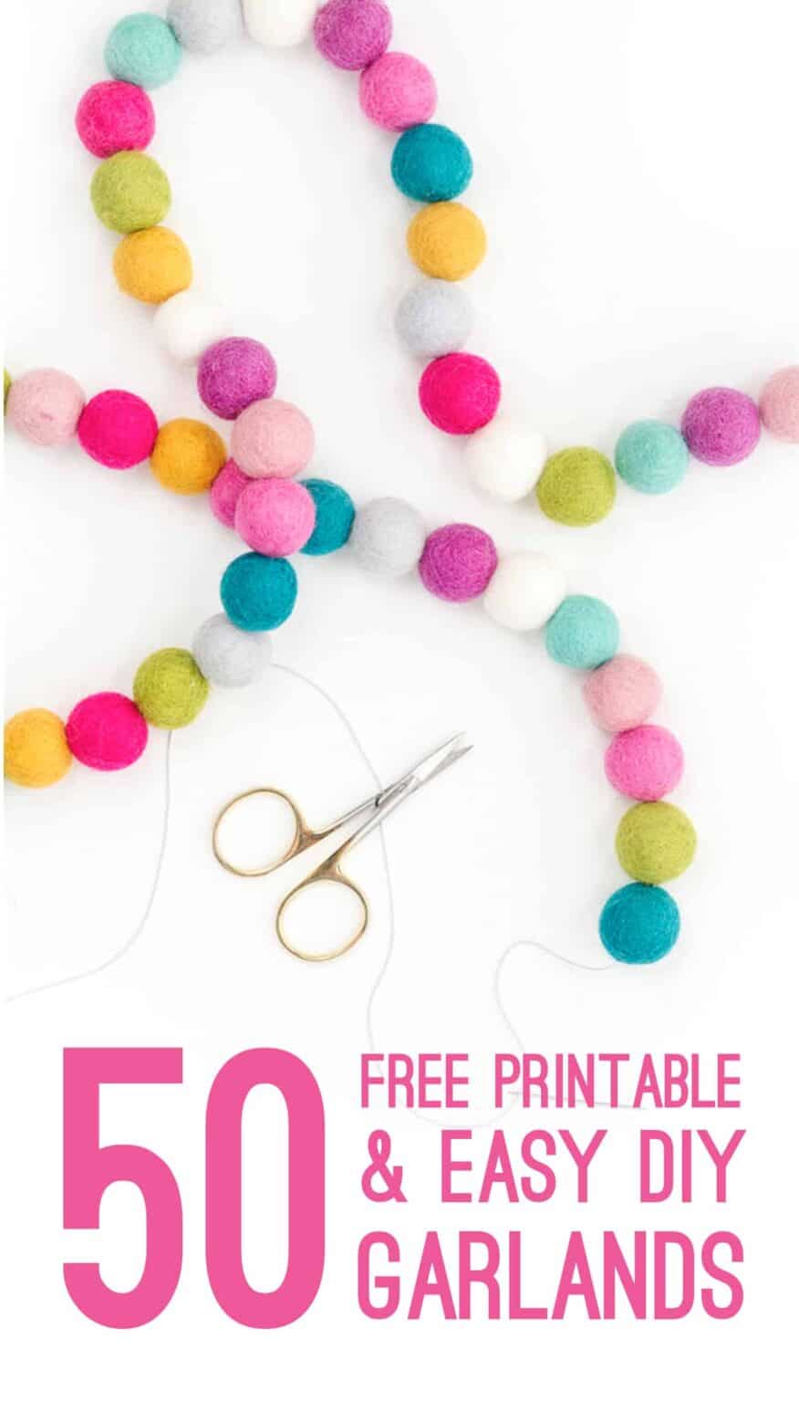 50 FREE PRINTABLE GARLANDS AND DIY BANNERS YOU NEED FOR YOUR WEDDING OR ...