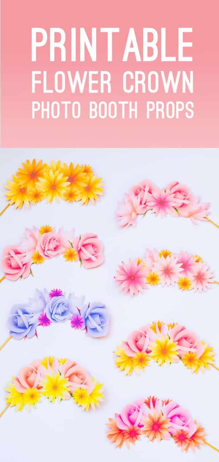 FREE PRINTABLE PHOTO BOOTH FLOWER CROWN PROPS FOR YOUR WEDDING ...