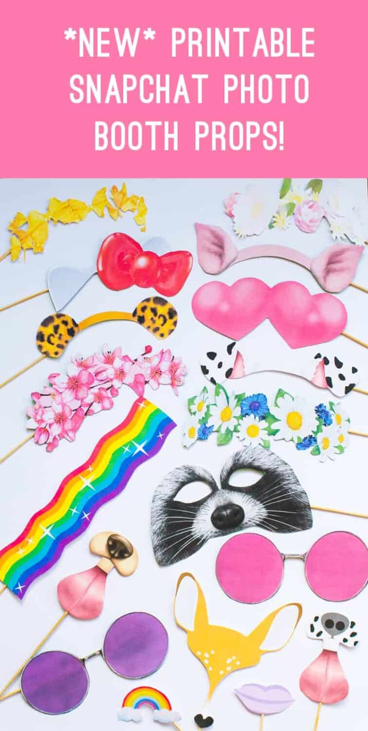 FREE PRINTABLE NEW PHOTOBOOTH SNAPCHAT PROPS FOR YOUR WEDDING ...