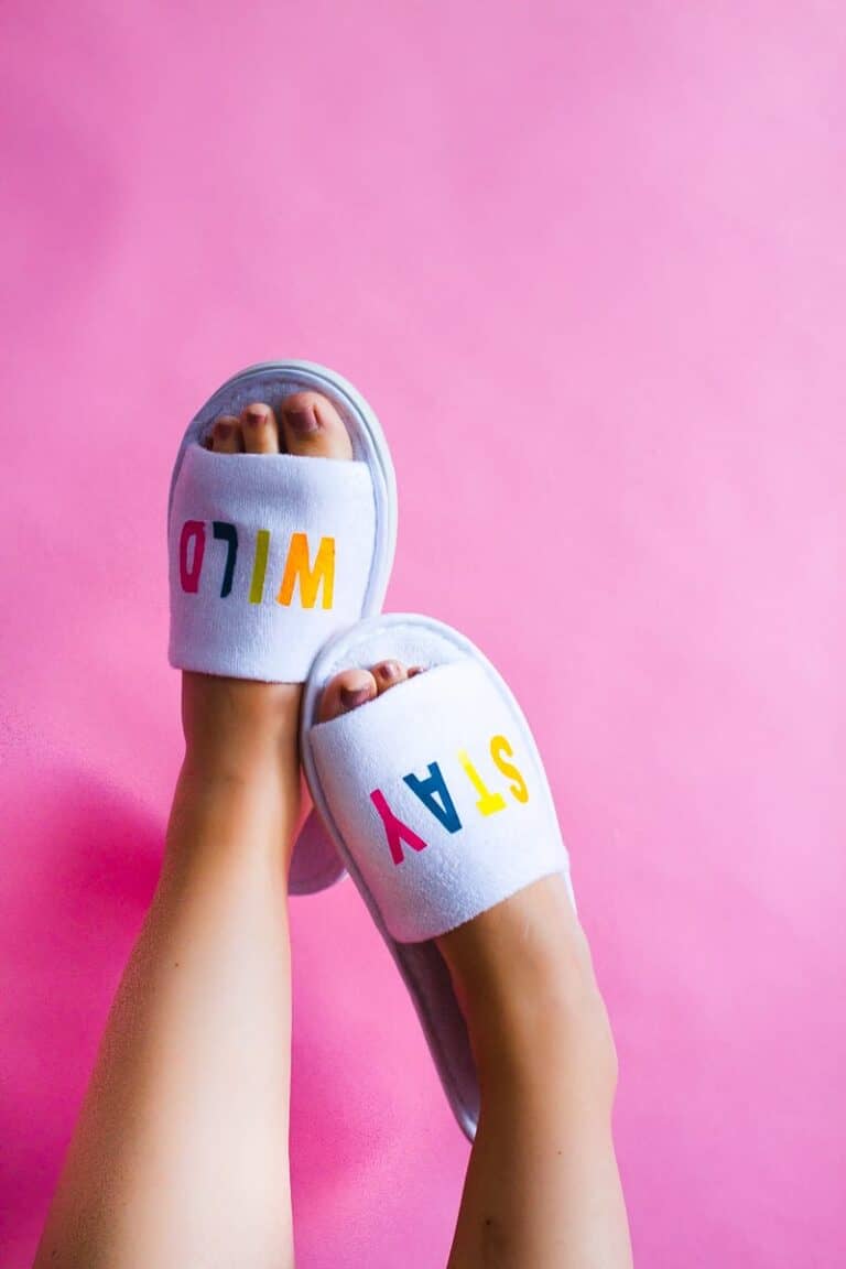 DIY SLOGAN IRON ON SLIPPERS FOR YOUR BACHELLORETTE SLUMBER PARTY ...