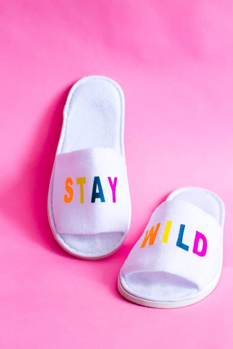 DIY SLOGAN IRON ON SLIPPERS FOR YOUR BACHELLORETTE SLUMBER PARTY ...