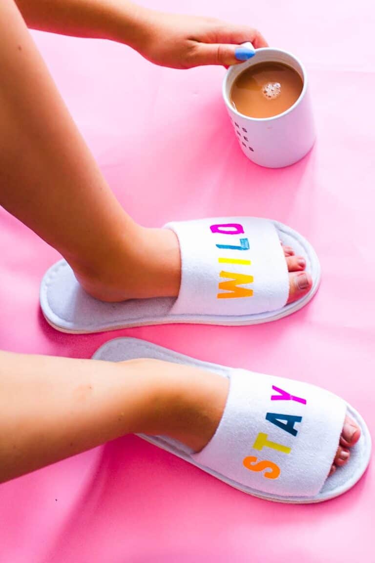 DIY SLOGAN IRON ON SLIPPERS FOR YOUR BACHELLORETTE SLUMBER PARTY ...