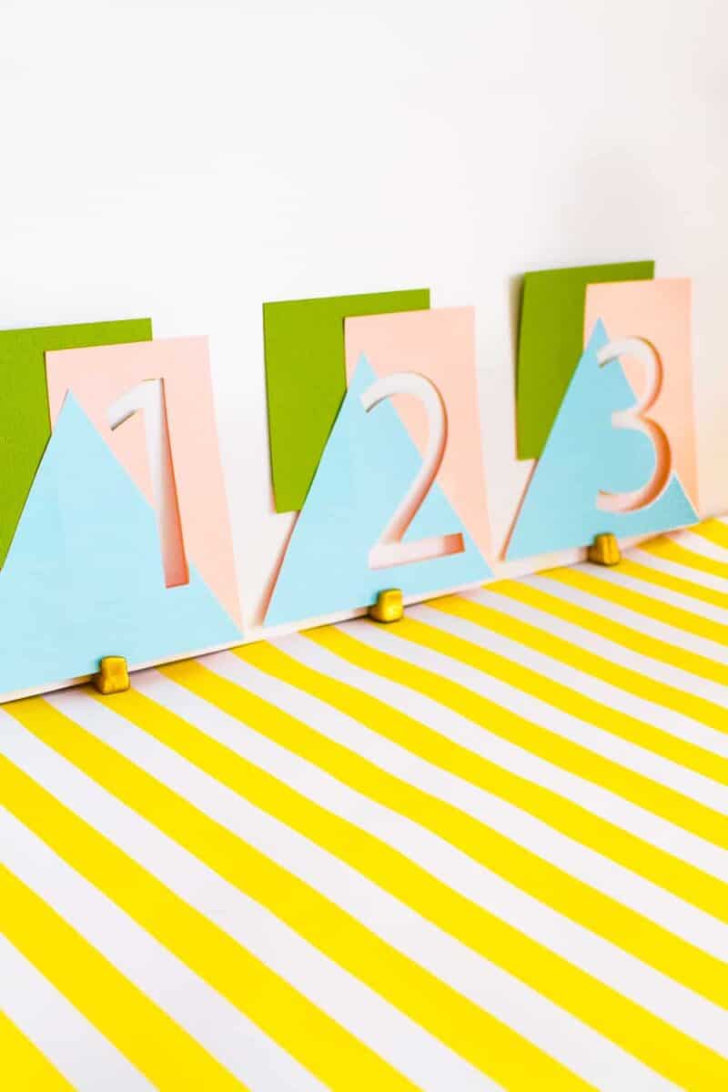 DIY GEOMETRIC TABLE NUMBERS WITH CRICUT | Bespoke-Bride: Wedding Blog