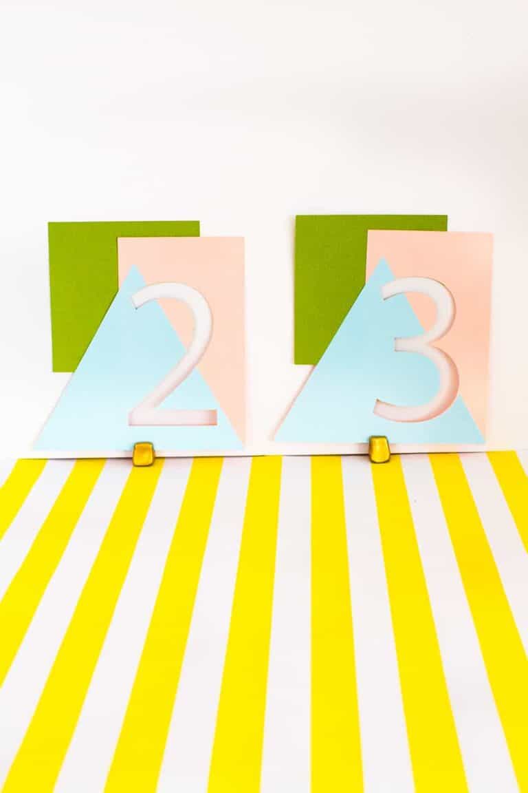 DIY GEOMETRIC TABLE NUMBERS WITH CRICUT | Bespoke-Bride: Wedding Blog