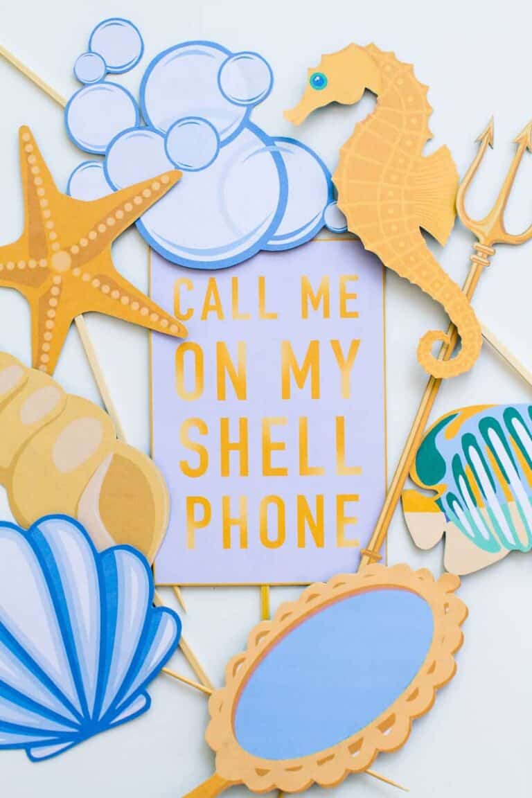 MERMAID THEMED PHOTO BOOTH PROPS PARTY UNDER THE SEA PRINTABLE DOWNLOAD ...
