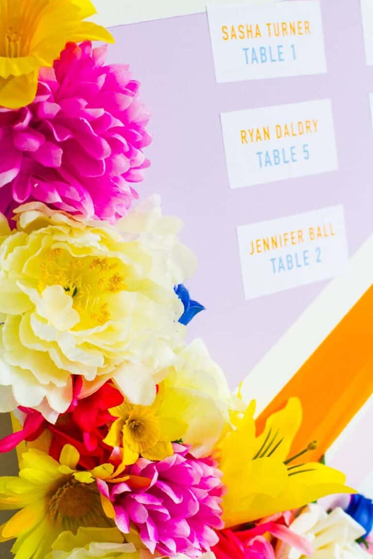 DIY THIS COLOURFUL GEOMETRIC SEATING PLAN | Bespoke-Bride: Wedding Blog