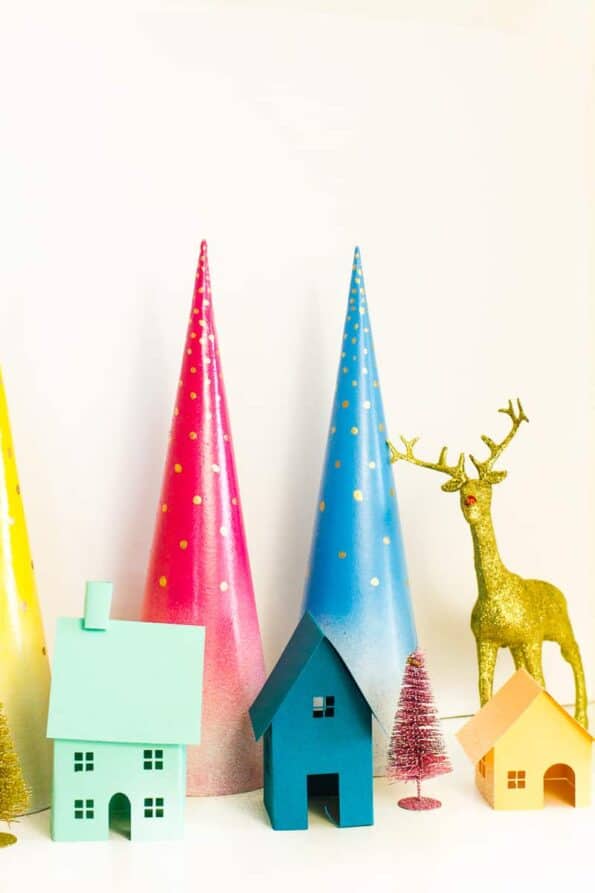 MAKE THESE EASY CONE OMBRE CHRISTMAS TREES | Bespoke-Bride: Wedding Blog