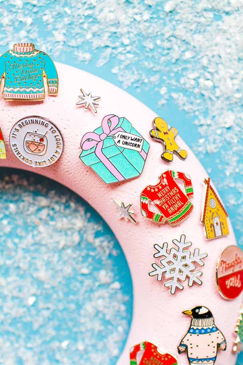 SHOW OFF YOUR ENAMEL PINS WITH THIS FUNKY DIY WREATH! | Bespoke-Bride ...