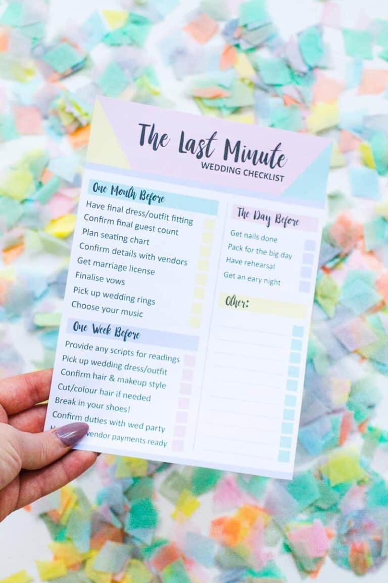 GRAB THIS FREE PRINTABLE LAST MINUTE WEDDING CHECKLIST | Bespoke-Bride ...