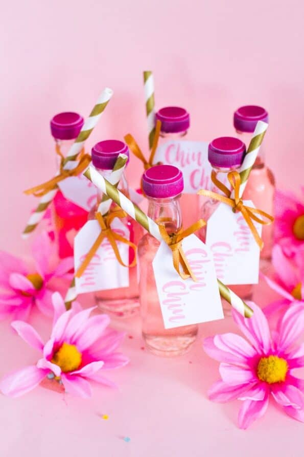 DIY PINK GIN WEDDING FAVOURS WITH FREE PRINTABLE TAGS | Bespoke-Bride ...