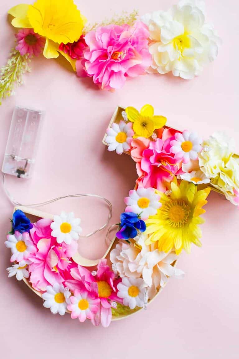 DIY LIGHT UP FLORAL LETTERS WITH ARTIFICIAL FLOWERS FOR YOUR WEDDING ...