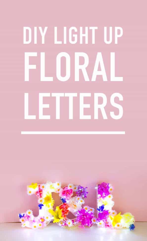 DIY LIGHT UP FLORAL LETTERS WITH ARTIFICIAL FLOWERS FOR YOUR WEDDING ...