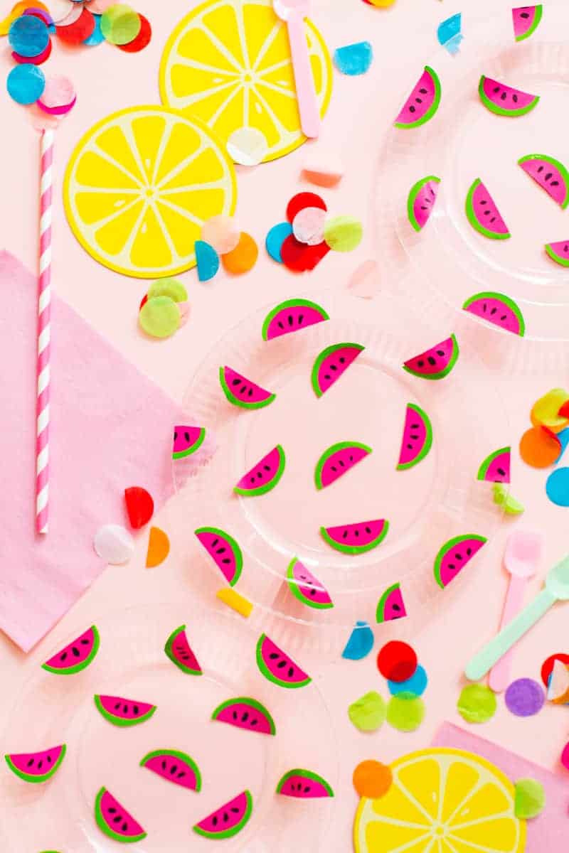DIY WATERMELON PLATES FOR A FRUIT THEMED TROPICAL PARTY | Bespoke-Bride ...