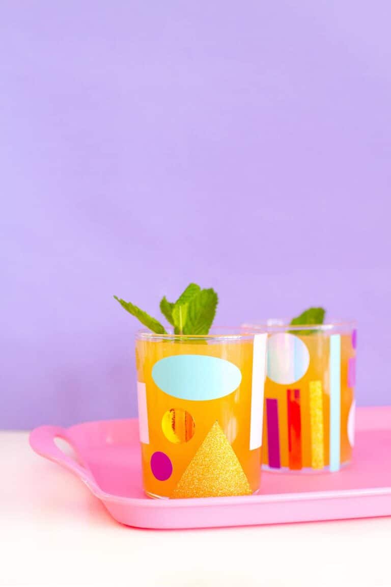 MAKE THESE COLOURFUL ABSTRACT GLASSES WITH CRICUT | Bespoke-Bride ...