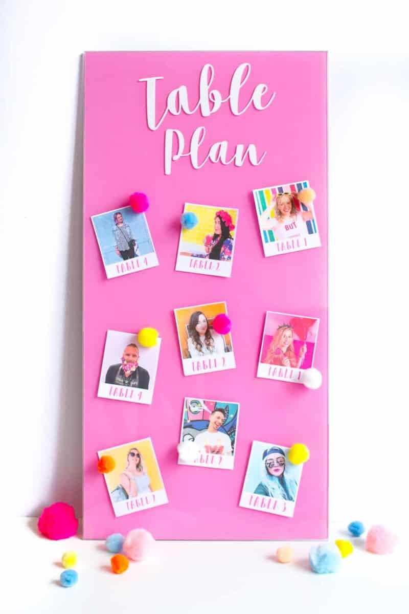 DIY PHOTOGRAPH POM POM MAGNET TABLE PLAN | Bespoke-Bride: Wedding Blog