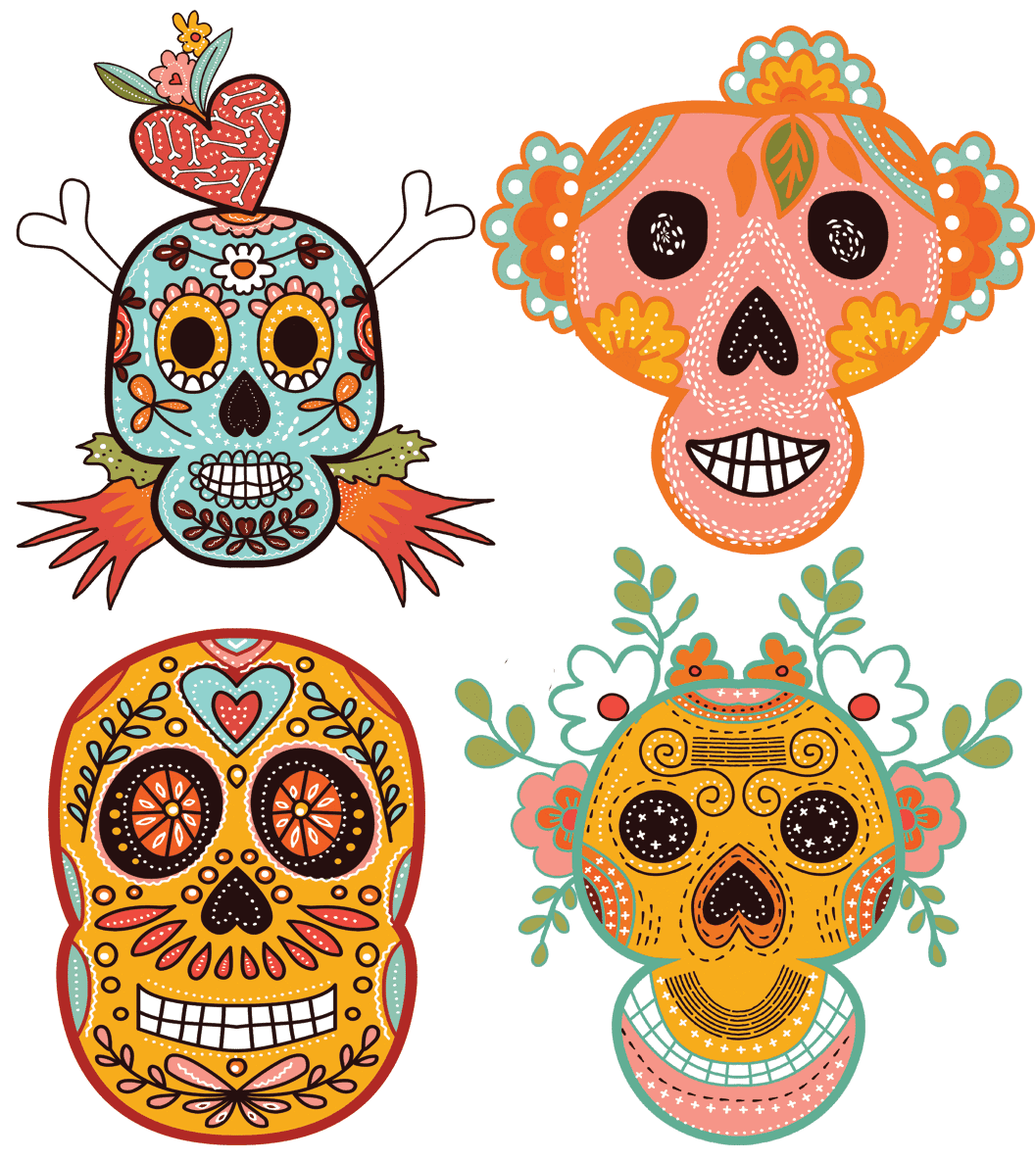 DIY DAY OF THE DEAD MEXICAN PHOTO BOOTH PROPS DIA DE LOS MUERTOS ...