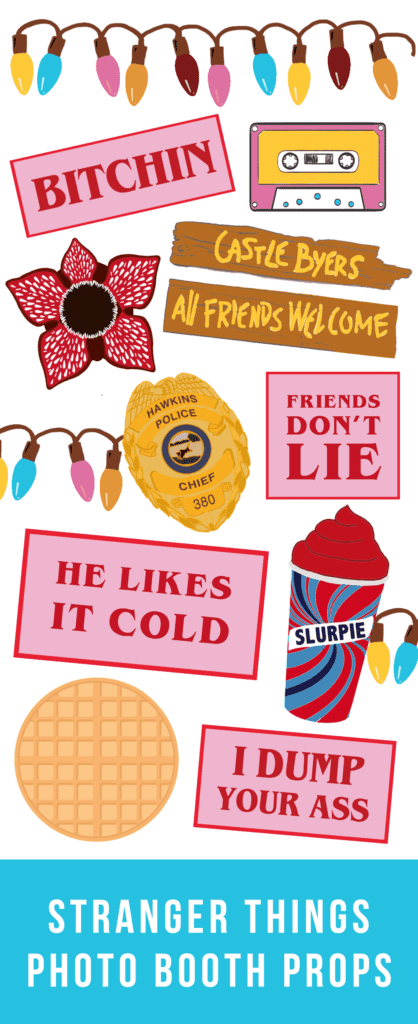 PRINTABLE STRANGER THINGS PHOTO BOOTH PROPS | Bespoke-Bride: Wedding Blog