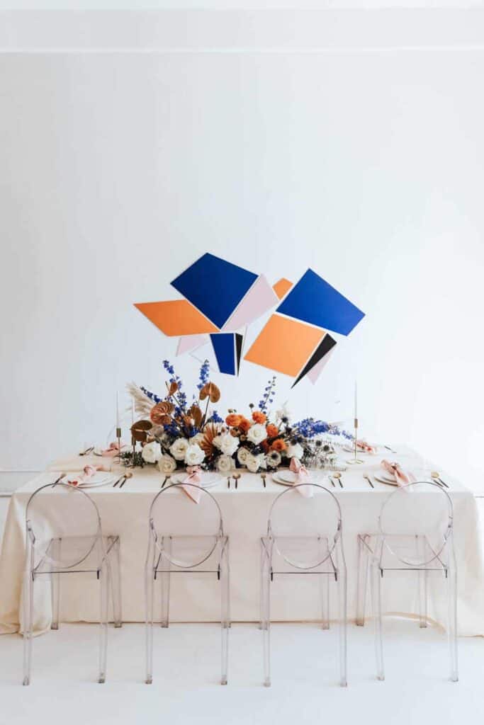 MODERN ART INSPIRED ENGAGEMENT DINNER IDEAS | Bespoke-Bride: Wedding Blog