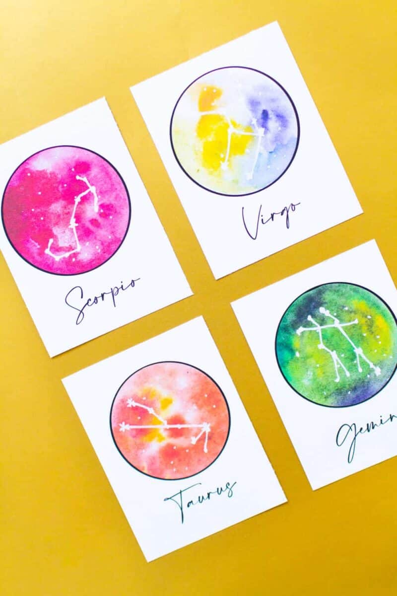FREE PRINTABLE ASTROLOGY THEMED STAR SIGN ZODIAC TABLE NAMES | Bespoke ...