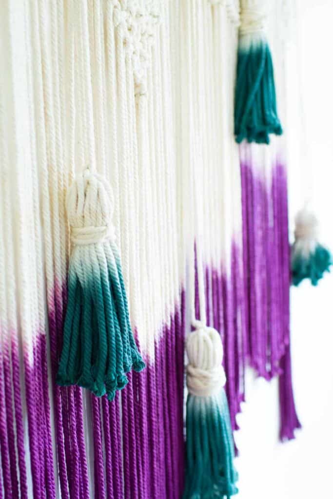 DIY DYED MACRAME WALL HANGING BACKDROP TUTORIAL | Bespoke-Bride ...