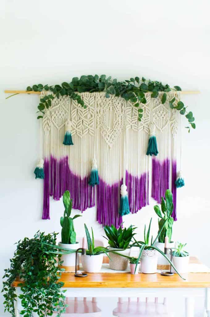 DIY DYED MACRAME WALL HANGING BACKDROP TUTORIAL | Bespoke-Bride ...
