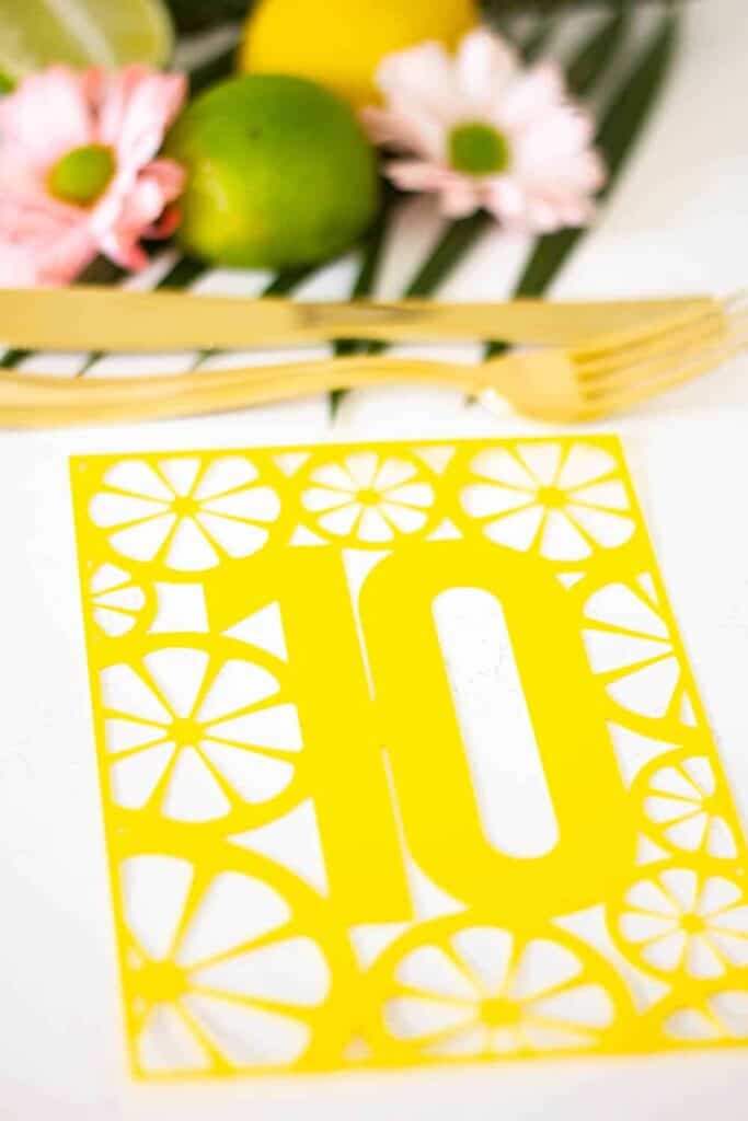 DIY LEMON TABLE NUMBERS | Bespoke-Bride: Wedding Blog